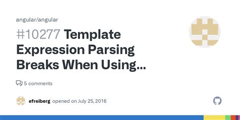 template expression parsing breaks when using es2015 object literal