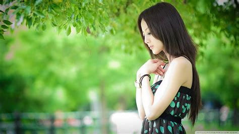 Hd Wallpaper Women Mikako Zhang Kaijie Asian Side View Women