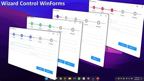multi step modern wizard control for winforms example c youtube