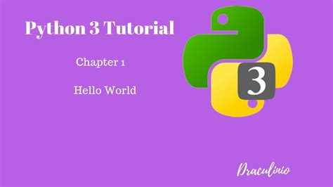 python 3 tutorial chapter 1 hello world youtube