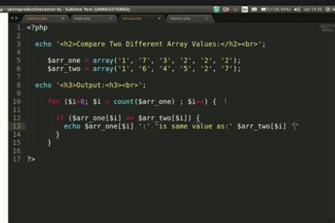 php compare two array values pakainfo