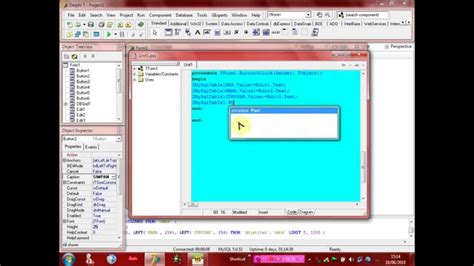 tutorial koneksi database mysql delphi 7 dengan komponen zeos access
