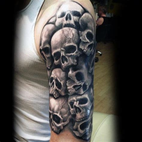 The 110 Best Skull Tattoos For Men Improb Skull Sleeve Tattoos
