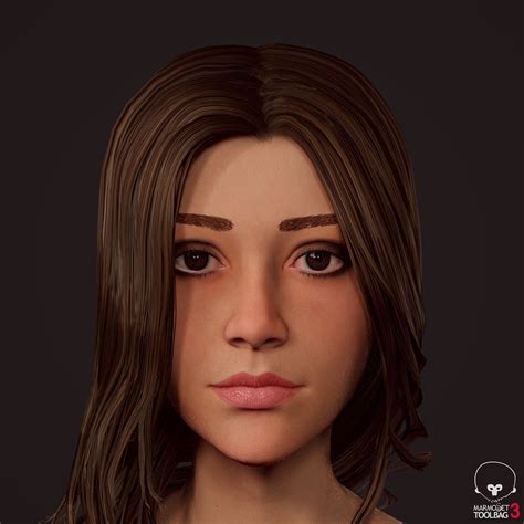 3d Model Girl In Jeans Vr Ar Low Poly Cgtrader