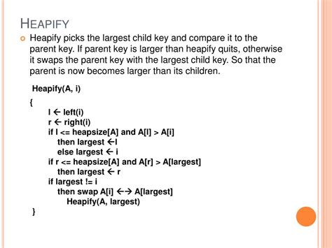 ppt heap sort powerpoint presentation free download