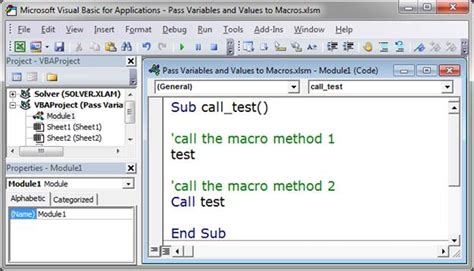 pass values from one macro to another macro
