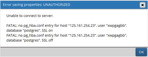 postgresql cannot connect to from pg