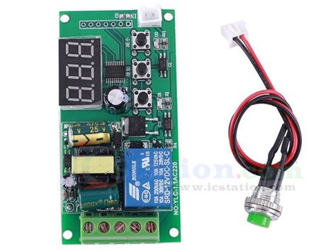 ac 110v 220v button control switch high level signal trigger countdown