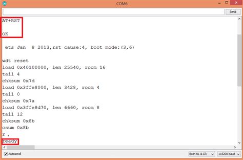 esp8266 wifi bee testing at commands techtutorialsx