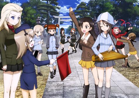 Safebooru 6 Girls D Absurdres Aki Girls Und Panzer Arm Up