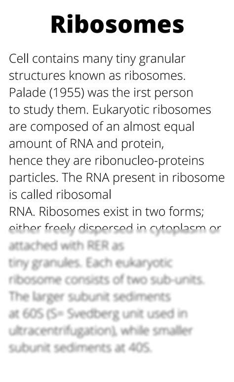 Solution What Are Ribosomes Definition Structure And Its Function