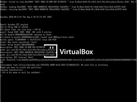 virtualbox install sudden boot issue nothing bootable found