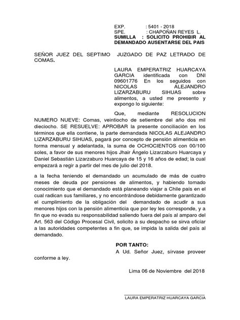 Impedimento De Salida Del Pais