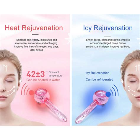 Argent Rouleaux De Globe De Glace Pour Le Visage Globes Frais Pour