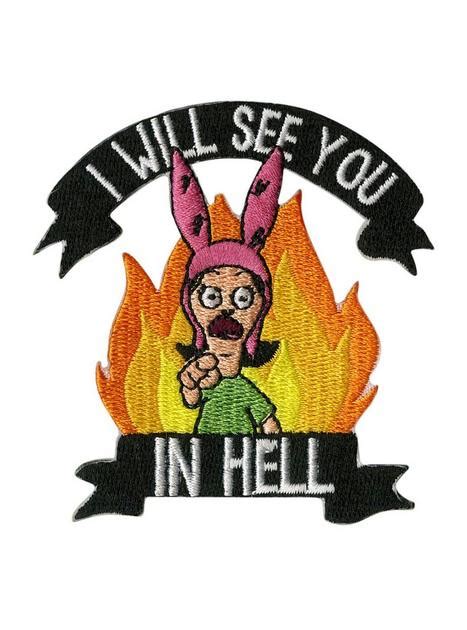 Bobs Burgers Louise See You In Hell Iron On Patch Hot Topic