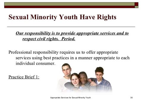 Appropriate Services For Sexual Minority Youth