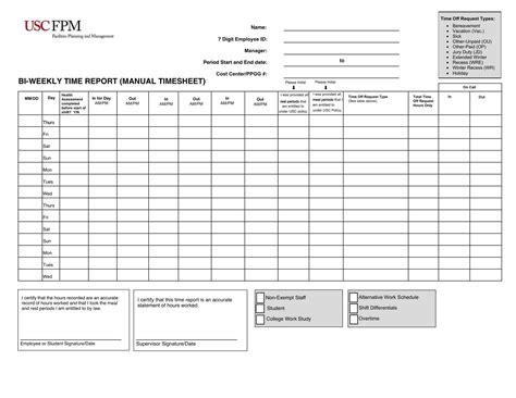 Free Printable Timesheet Templates [excel Pdf Word]