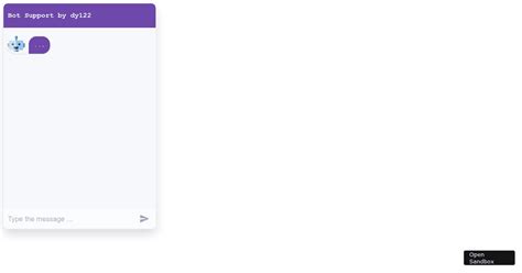 react npm simple chatbot forked codesandbox