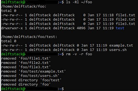 use the rm command to remove files in linux delft stack