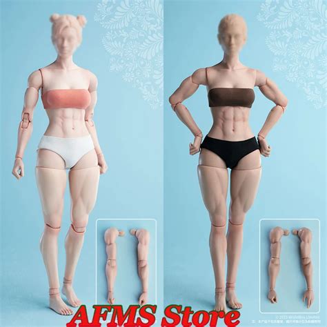 In Stock Worldbox At206 1 6 Women Soldier Muscle Joint Body Strong Fat