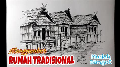 Cara Menggambar Rumah Adat Batak Toba How To Draw Tradisional Houses