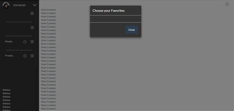 html bootstrap modal appears on the background when the sidebar