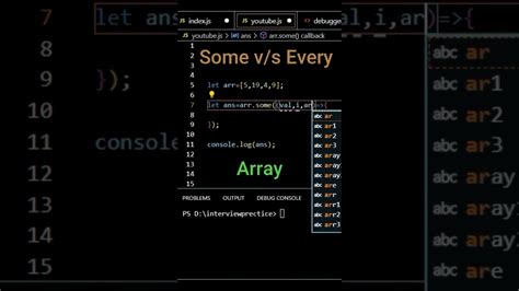 array some vs array every method in javascript youtube
