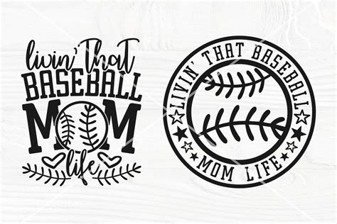 Baseball Mom Svg Bundle Livin That Baseball Svg Mom Life Svg Cut Fi
