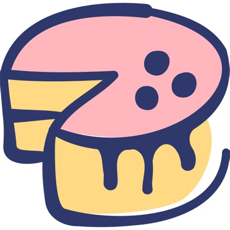 Icono De Pastel Basic Hand Drawn Lineal Color
