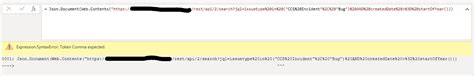 solved token comma expected error in json web query microsoft power