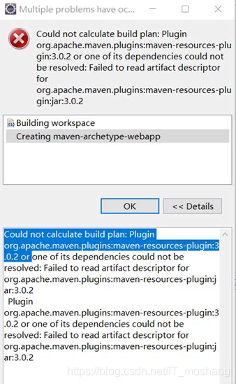 failed to read artifact descriptor for org apache maven plugins maven