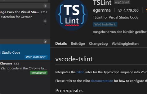typescript tslint extension can not be installed in vscode stack hot