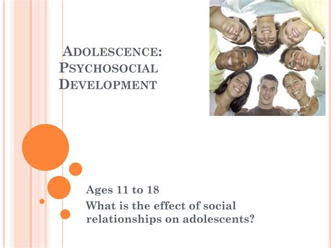 Ppt Adolescence Psychosocial Development Powerpoint Presentation