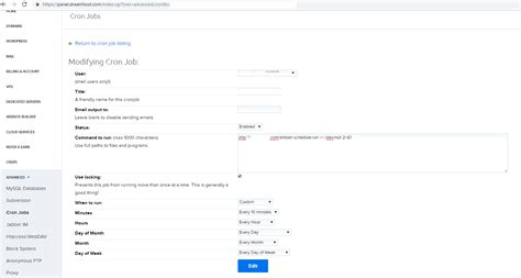 cron laravel scheduler not working in dreamhost vps