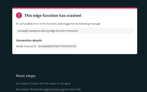 sporadic errors this edge function has crashed the deployment