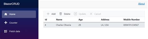create blazor crud application with postgresql and dapper