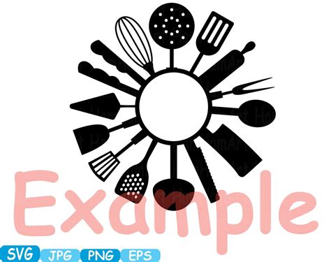 Kitchen Svg File Cutting Files Cricut Kitchen Utensils Svg Etsy