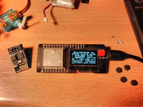micropython as debug shell for esp32 and its oled page