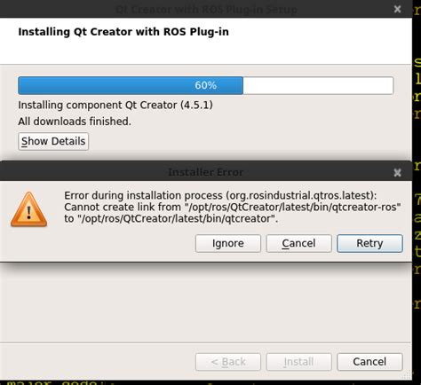 online installation fails to opt ros qtcreator · issue 287 · ros
