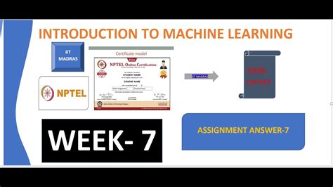 nptel introduction to machine learning assignment 7 answers week7