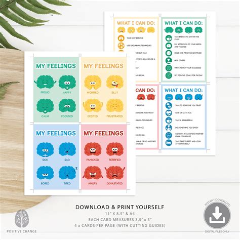 Self Regulation Flashcards With Coping Strategies Zones Of Regulation