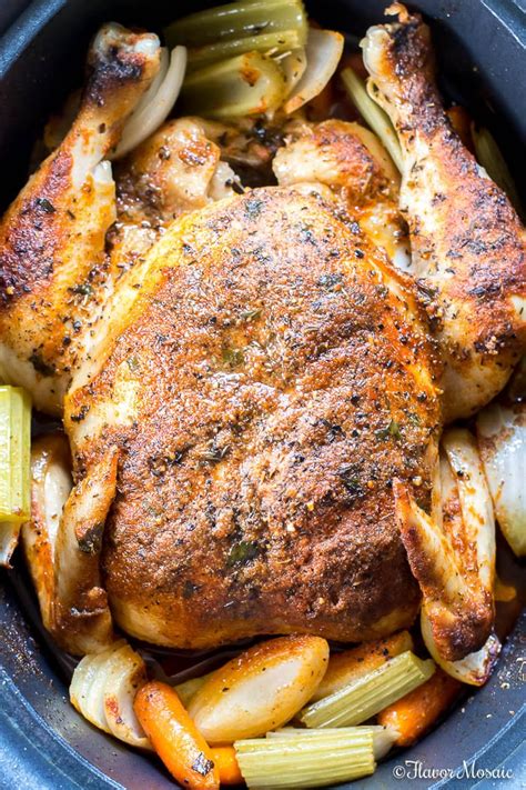 Crockpot Roast Chicken A Rotisserie Seasoned Whole Chicken Flavor