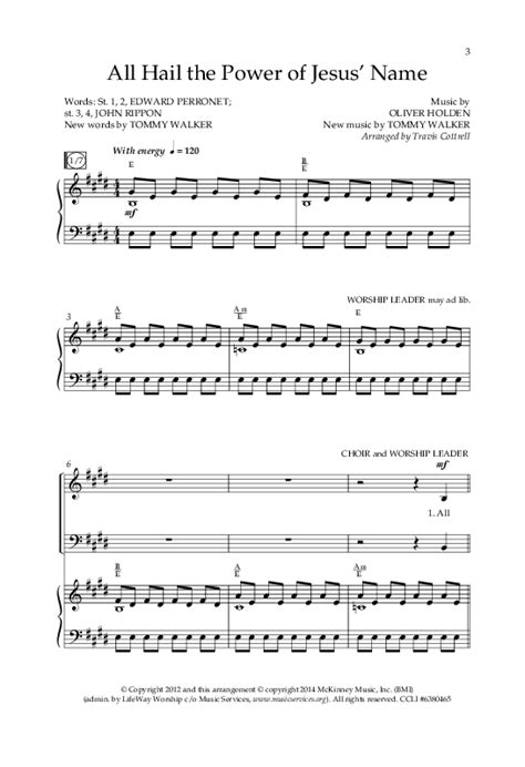 All Hail The Power Of Jesus Name Choral Anthem Satb Sheet Music Pdf