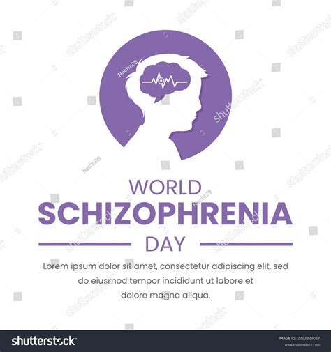 World Schizophrenia Day Vector Illustrations Social Stock Vector