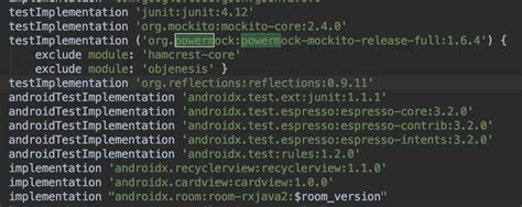 android how to configure kotlin androidx dependencies for unit