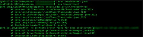 java jdbc classnotfoundexception even after having ojdbc6 jar stack