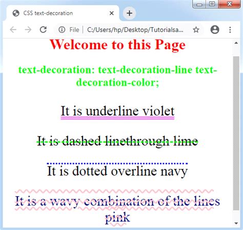 css text decoration