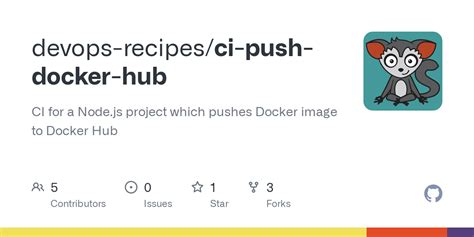 github devops recipes ci push docker hub ci for a node js project