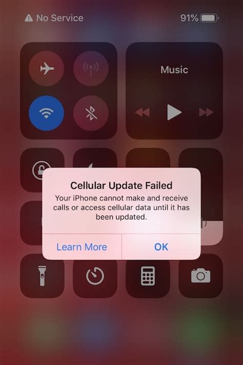 how to fix cellular update failed error when updating iphone