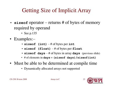 Ppt Arrays In C With A Brief Introduction To Pointers Powerpoint